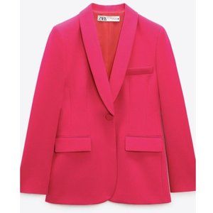 Zara | Jackets & Coats | Hot Pink Blazer | Poshmark